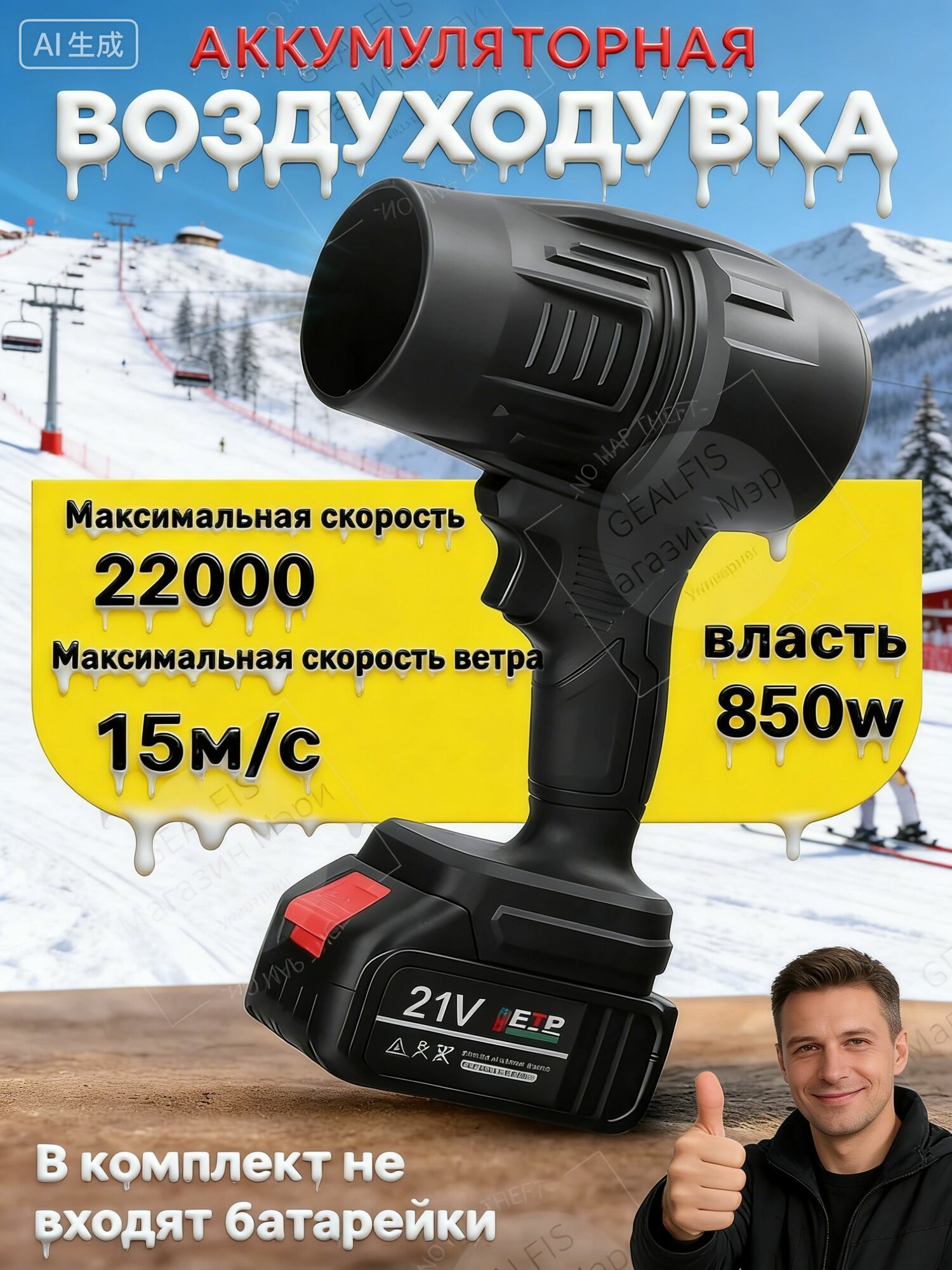 Воздуходувка,850Вт