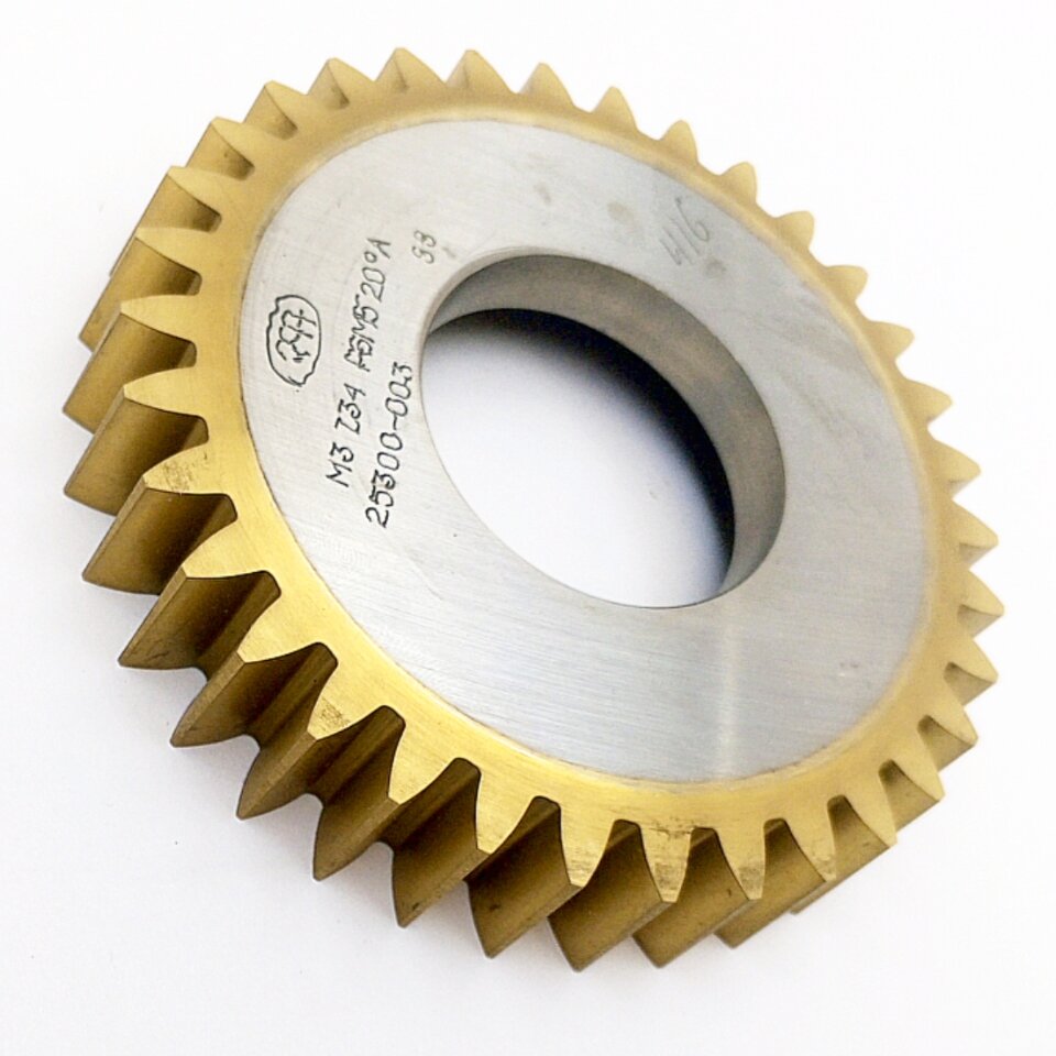 Долбяк дисковый прямозубый 25300-003 м3,0 20° Z=34 кл-А Р6М5 (номинальный делительный диаметр 100мм, посадка-44,45мм) ГОСТ 9323-79