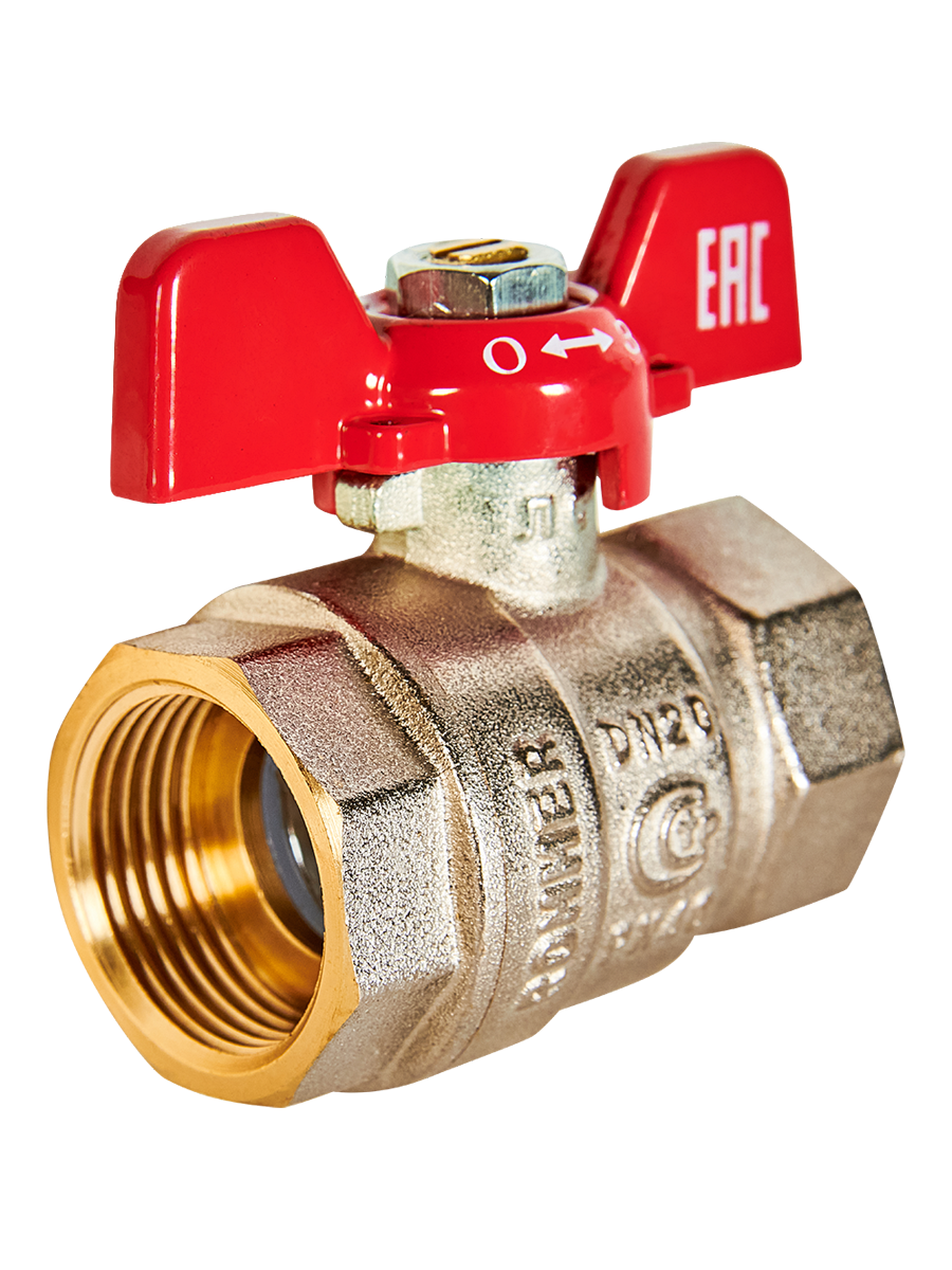 Кран шаровой ROMMER В/В 3/4" ручка-бабочка, ГОСТ (RBV-0003-2110220)