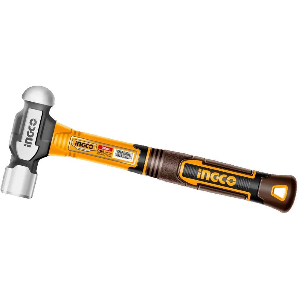 Молоток с круглым бойком INGCO 900 г (6/18) HBPH81032