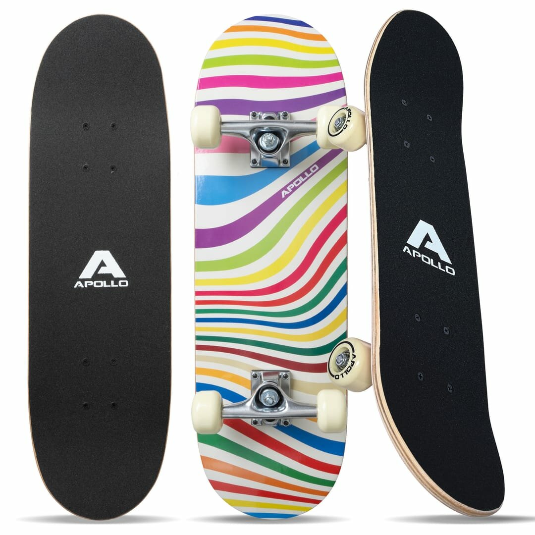DECATHLON скейтборд apollo Retro Colors, 71 см, разноцветный