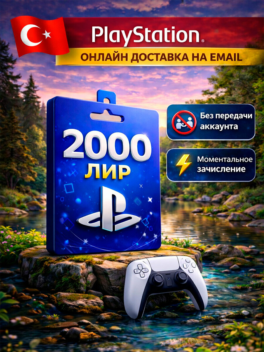 Карта пополнения Playstation Турция 2000 Лир / Playstation Store 2000 TL TRY