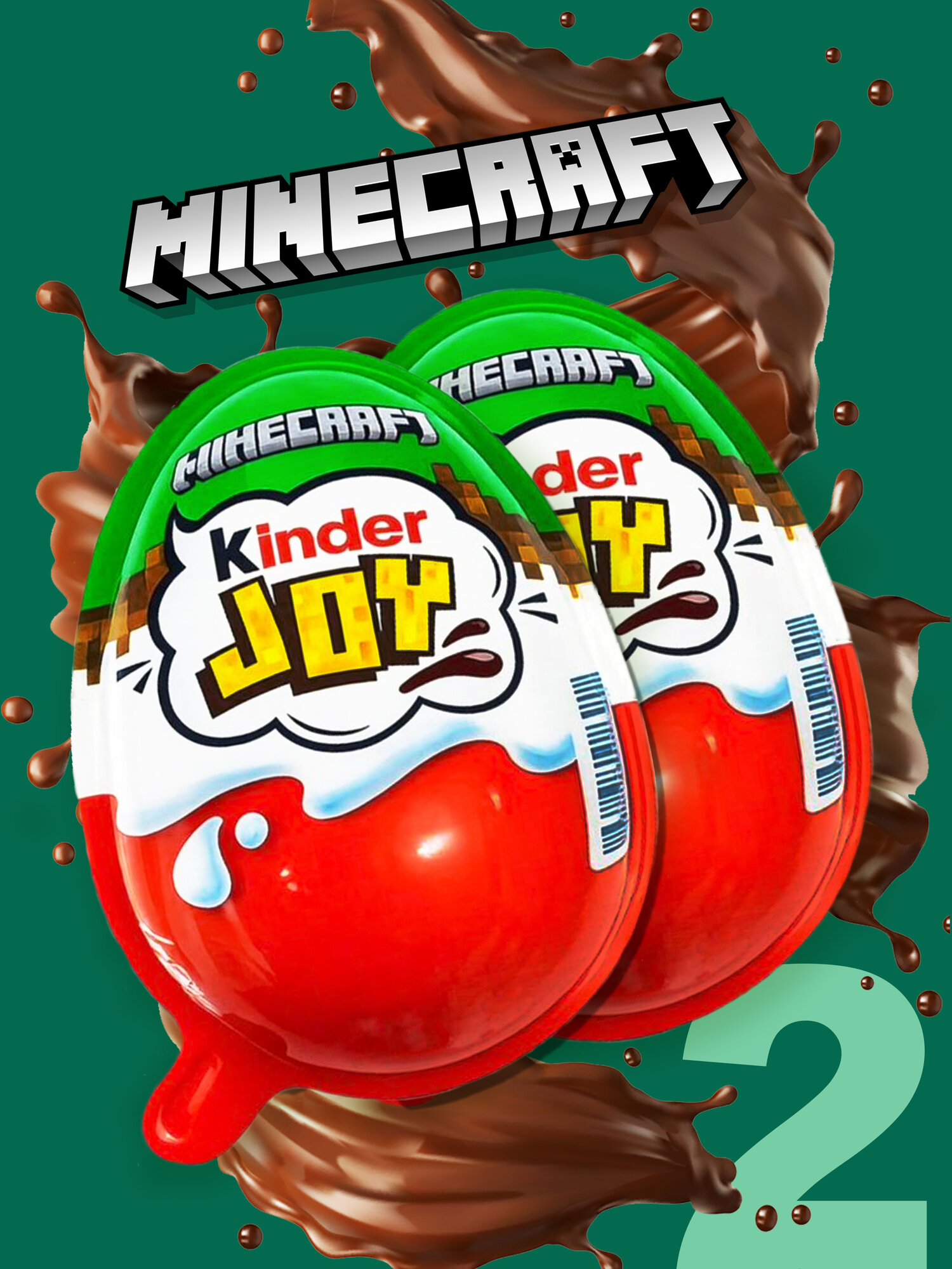 Kinder joy minecraft сюрприз киндер яйцо набор 2 шт. майнкрафт