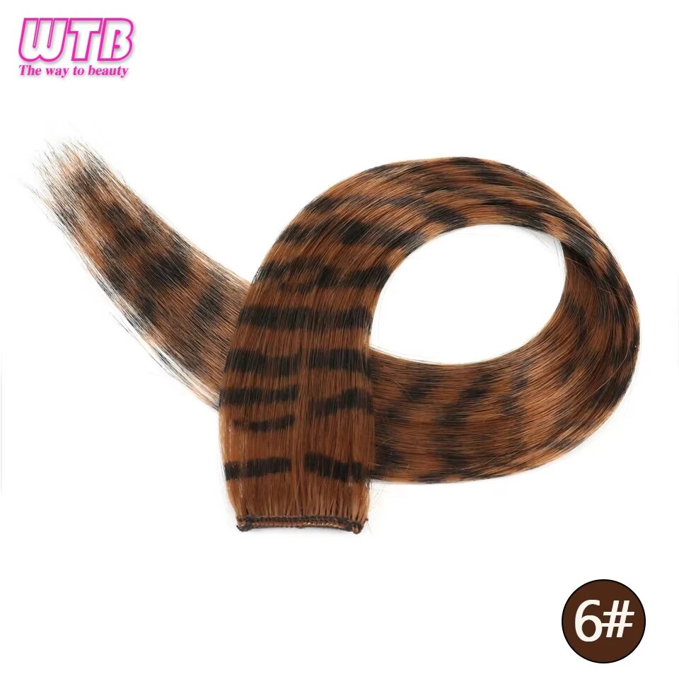Синтетические пряди WTB зебра, фиолетовый, 2 шт.