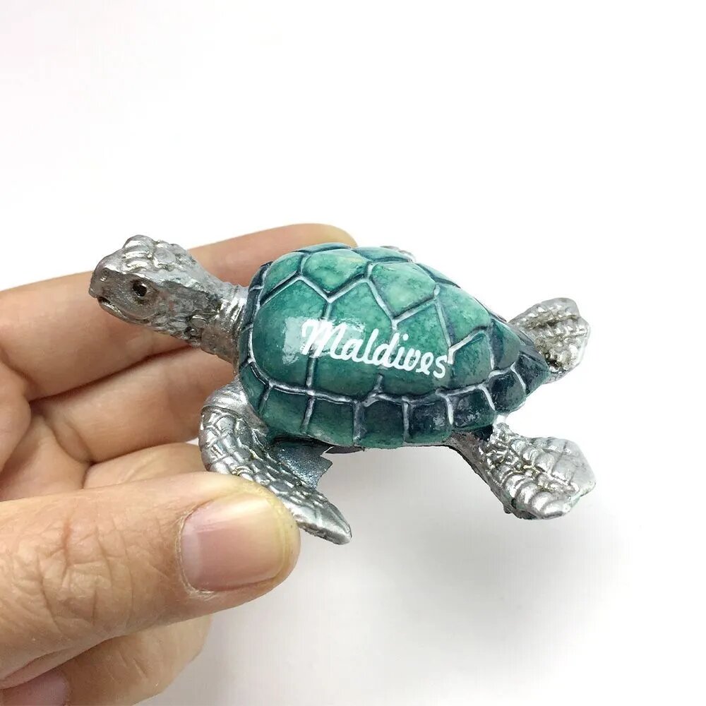 Мальдивы, морской туризм, креативное украшение в виде морской черепахи, 3D магнит на холодильник из смолы