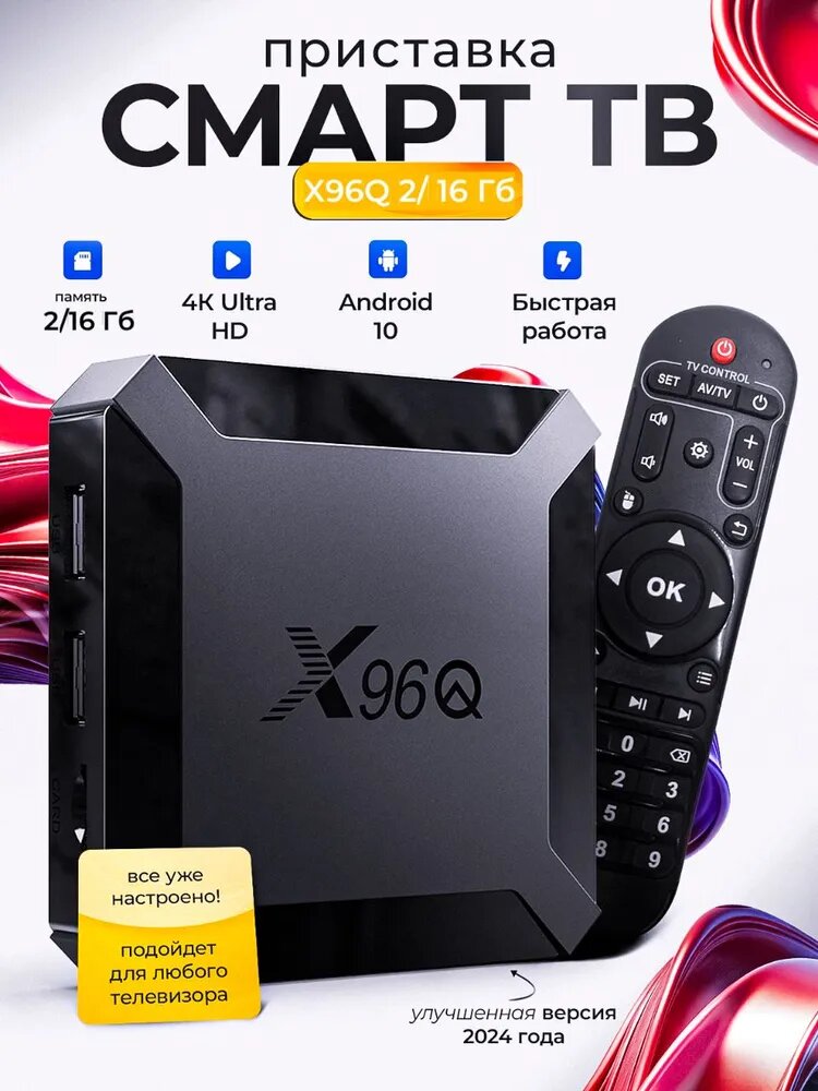 Смарт ТВ приставка X96Q 2/16 ГБ