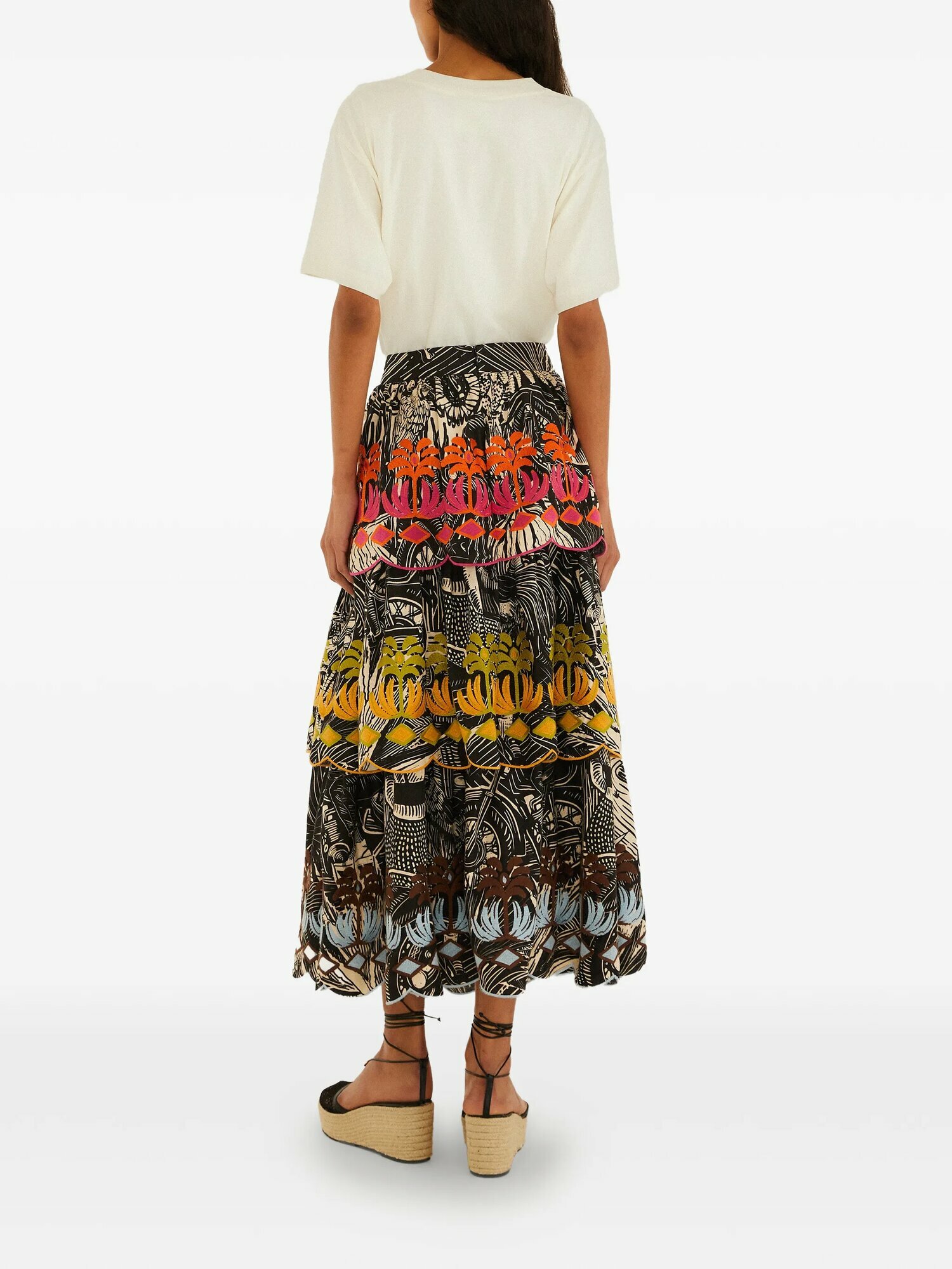 Юбка FARM RIO Tiered print skirt, размер S — фото 1