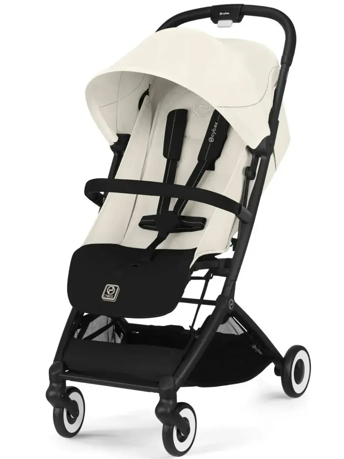 Коляска прогулочная Cybex Orfeo BLK Canvas White с дождевиком и бампером 525000369