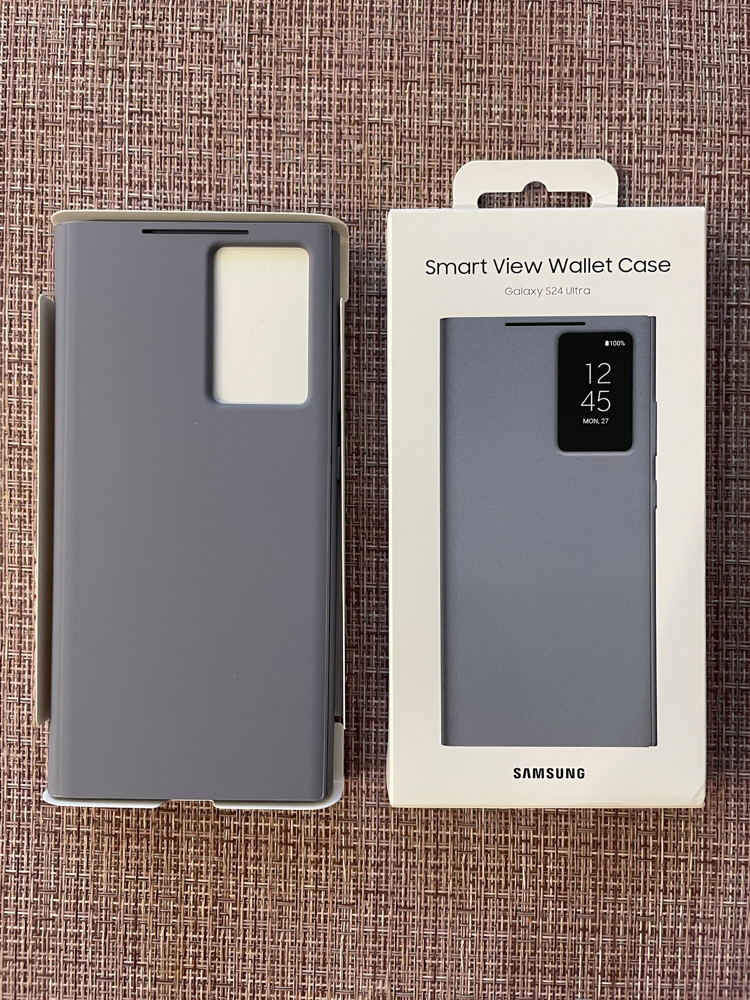 Чехол Smart View Wallet для Samsung S24 Ultra фиолетовый