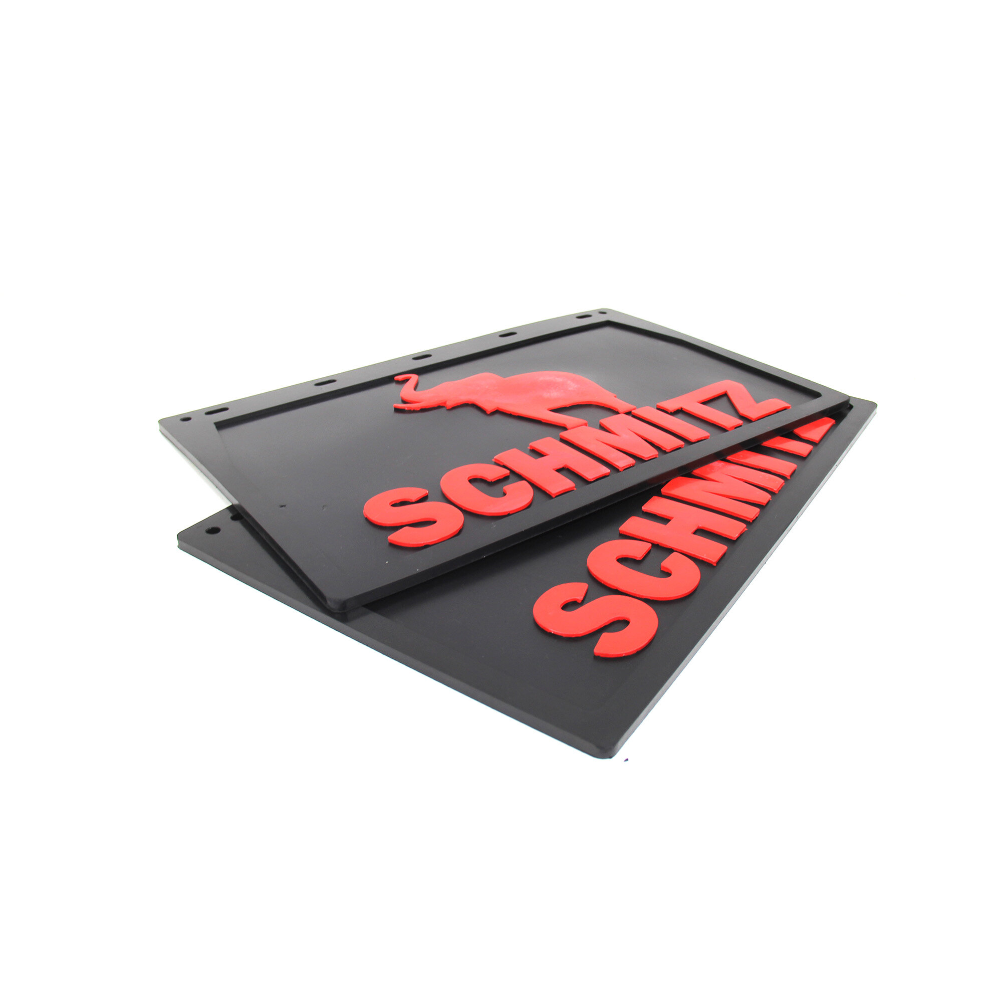 Брызговик колеса задний для а/м Газель 3302 (270*420мм) резина "SCHMITZ" 3D объемный текст (красный) к-т 2 шт.