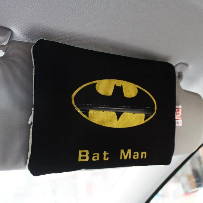 Держатель для салфеток Batman на лобовое стекло автомобиля, висячий органайзер Темного Рыцаря для салона - мягкая