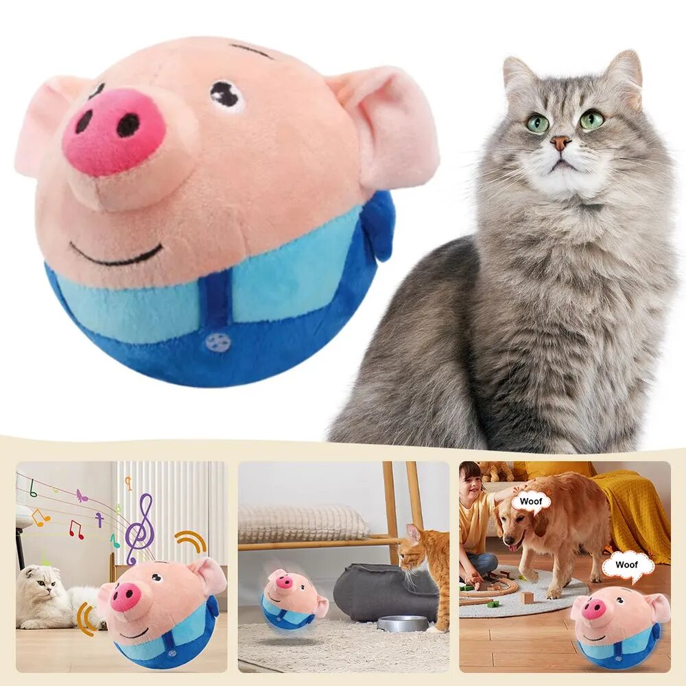 Электронная игрушка-собака в виде прыгающего музыкального шарика с функцией записи и USB-зарядкой