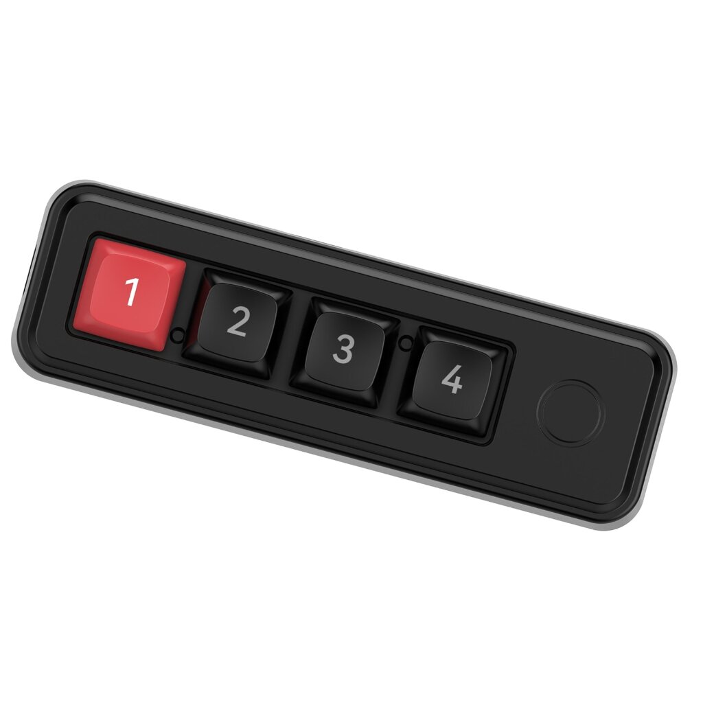 Игровая механическая клавиатура с 4 клавишами с возможностью горячей замены и макроопределением-черный