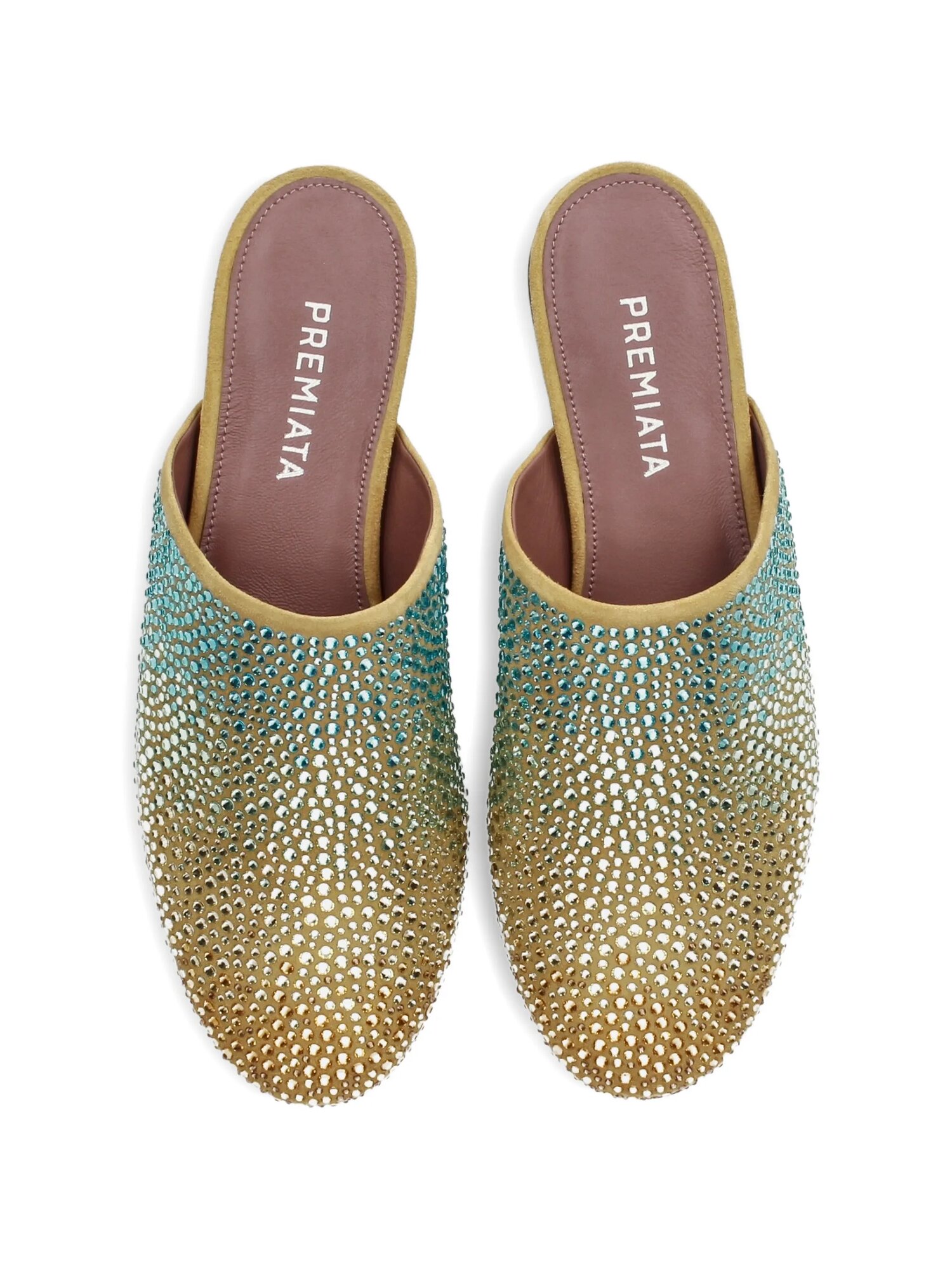 Мюли PREMIATA Rhinestone embellished mules, размер 36 EU, gold — фото 1