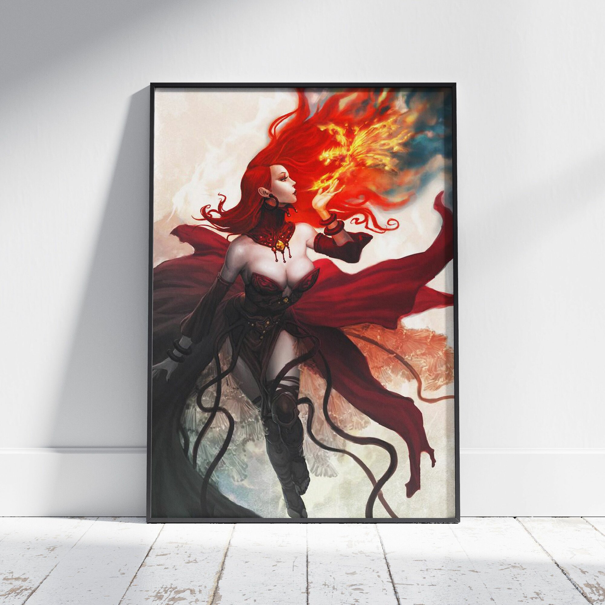 Плакат на стену для интерьера Dota 2 (Lina 4) - Постер по игре формата A3 (30х42 см)