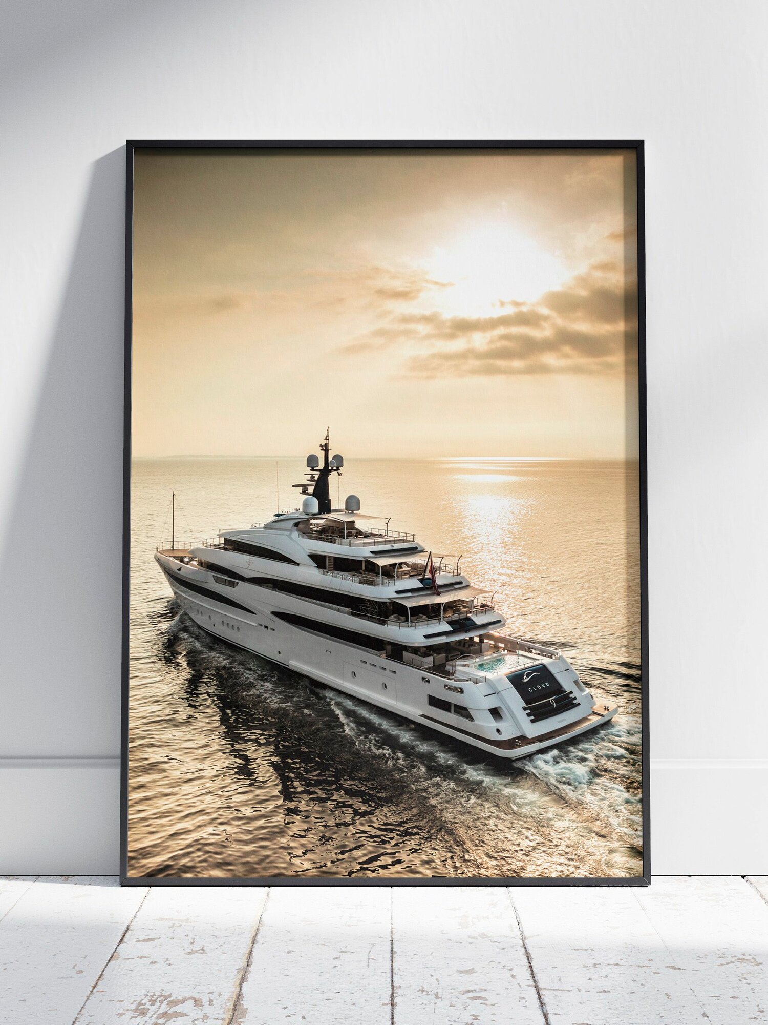 Плакат на стену для интерьера Техника и транспорт (Яхты и Лодки - Yachts and Boats 4) - Постер по транспорту формата A4 (21x30 см)
