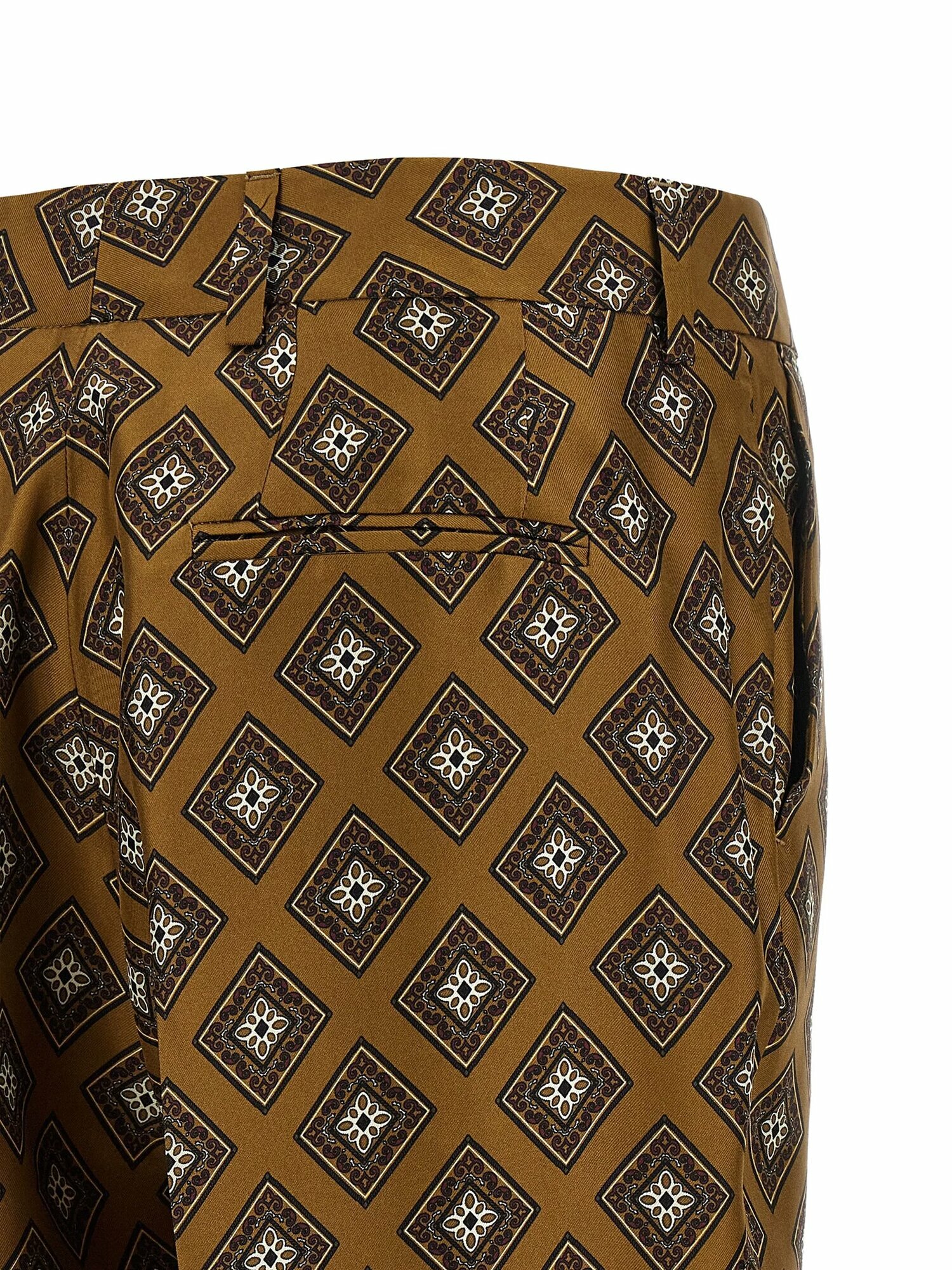 Брюки Alberto Biani Tie-print flared trousers, размер 40, green — фото 1