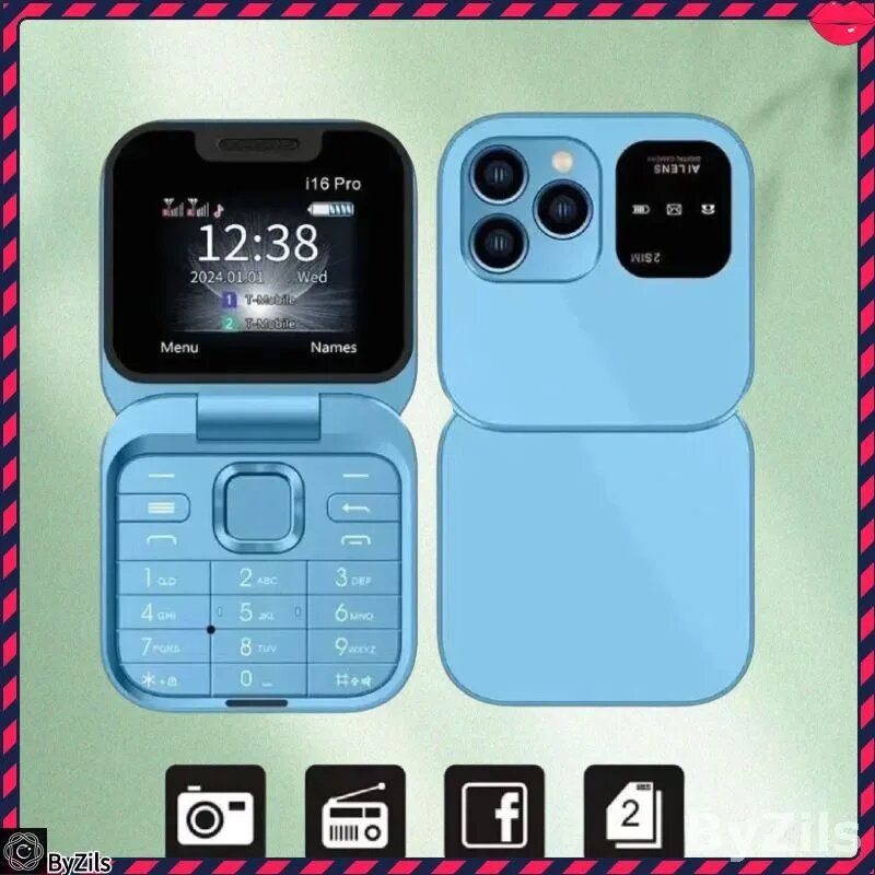 Мобильный телефон i16 Pro черный Dual SIM Card, с поддержкой карт памяти
