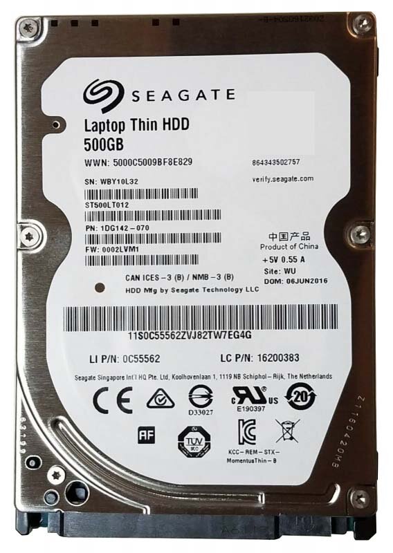 Жесткий диск Seagate 1DG142 500Gb 5400 SATA 2.5" HDD
