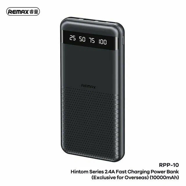 Внешний аккумулятор REMAX RPP-10 Hintom fast charging 10000mAh, черный