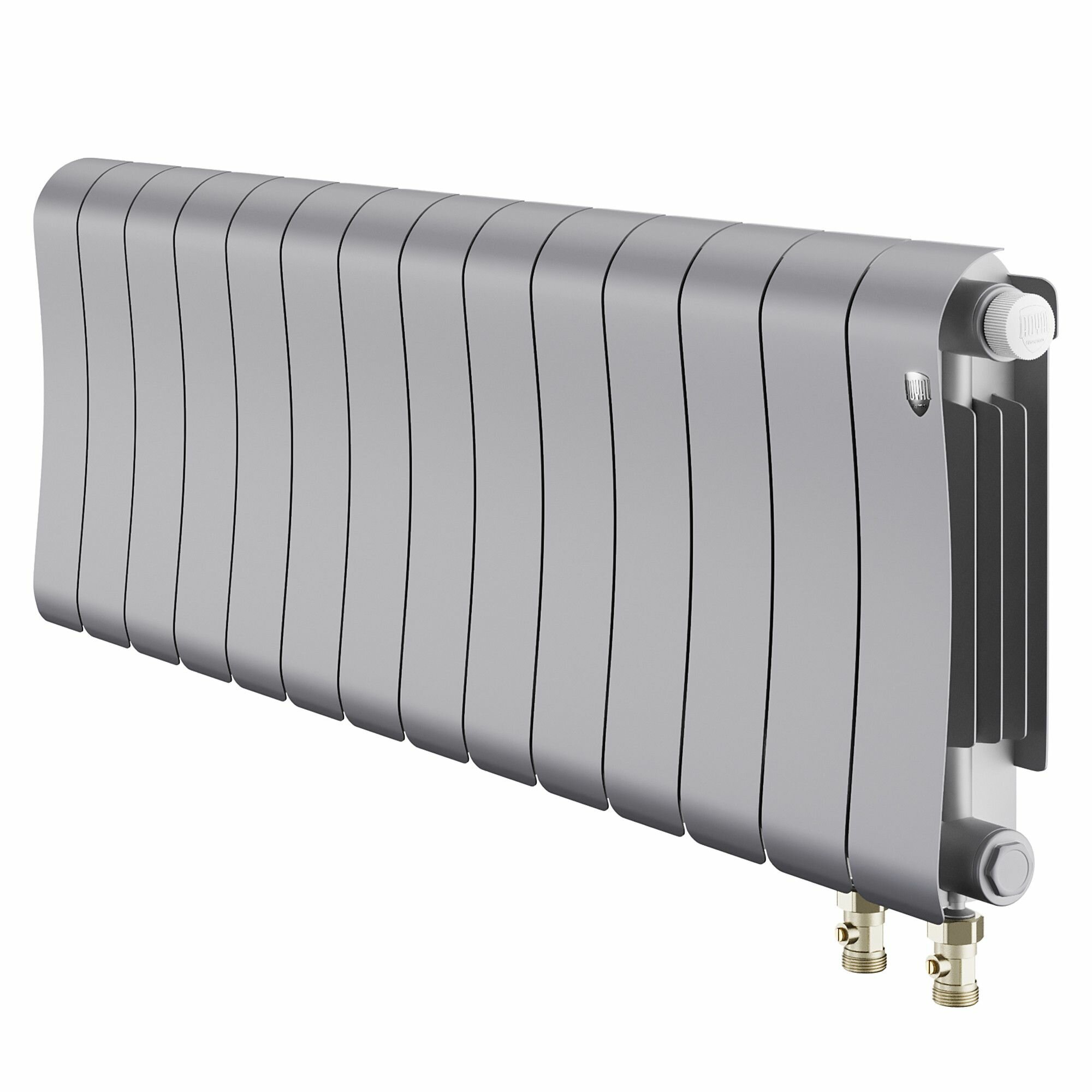Royal Thermo Infinity 300 х 14 секций радиатор биметаллический нижнее правое подключение цвет Серебристый