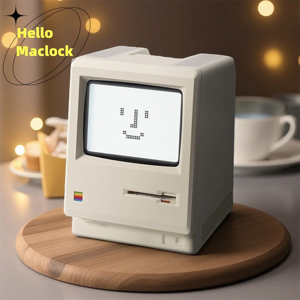 Maclock Ретро-Часы : Креативный Будильник Для Рабочего Стола С Дизайном Цифровых Часов