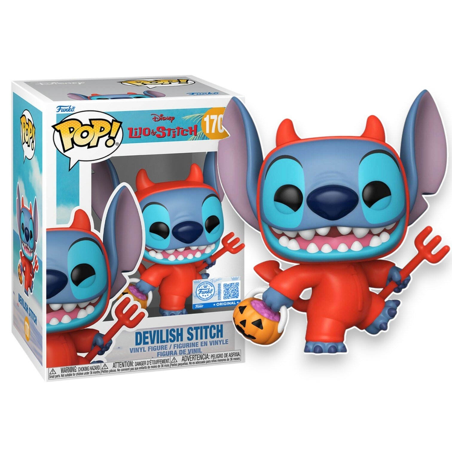 Фигурка Funko Pop! коллекционная Стич-бесенок "Лило и Стич" Эксклюзив 1701 (Фигурка Фанко Поп)