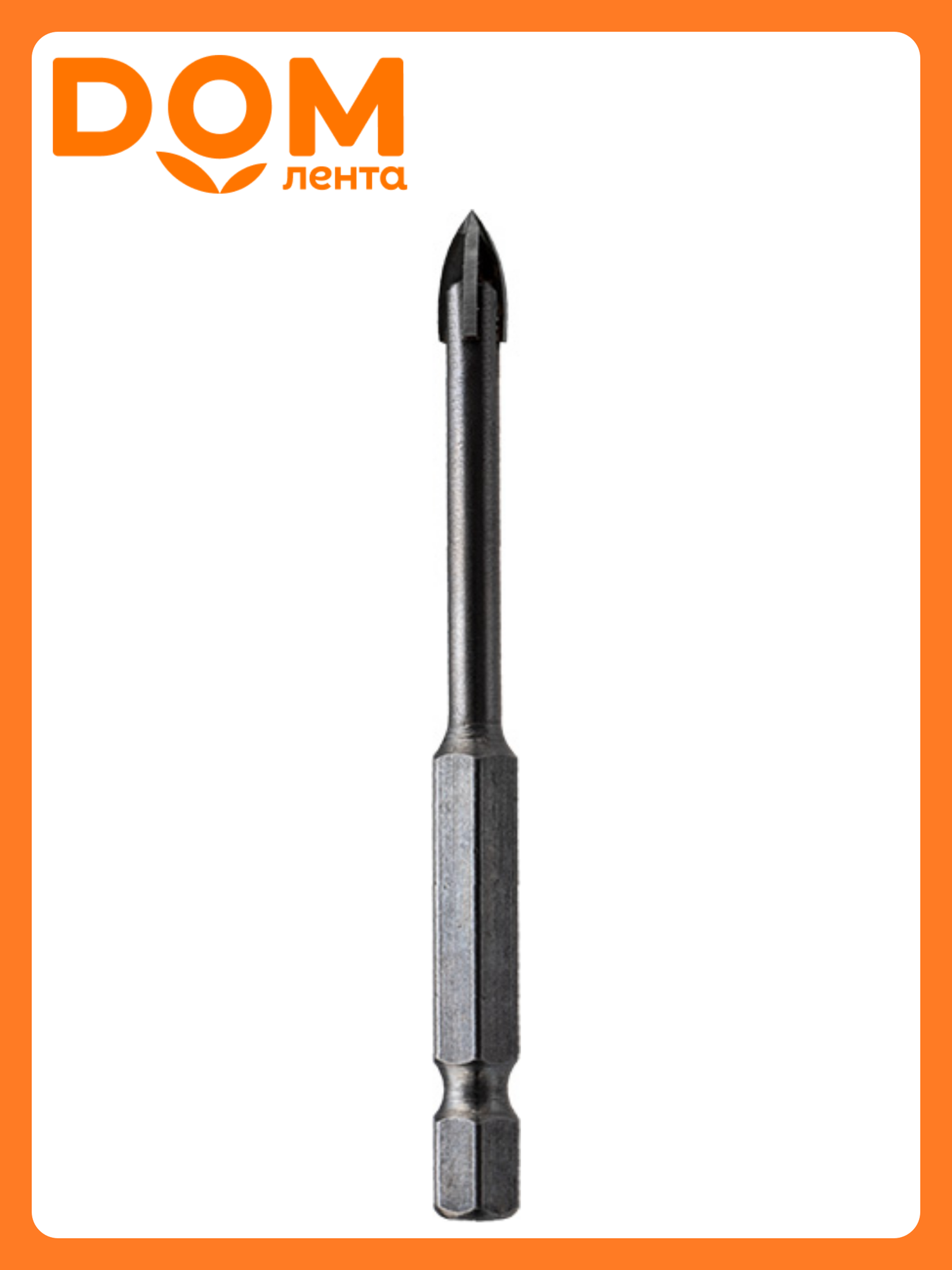 Сверло по керамике, стеклу Kranz 4 грани 4 мм