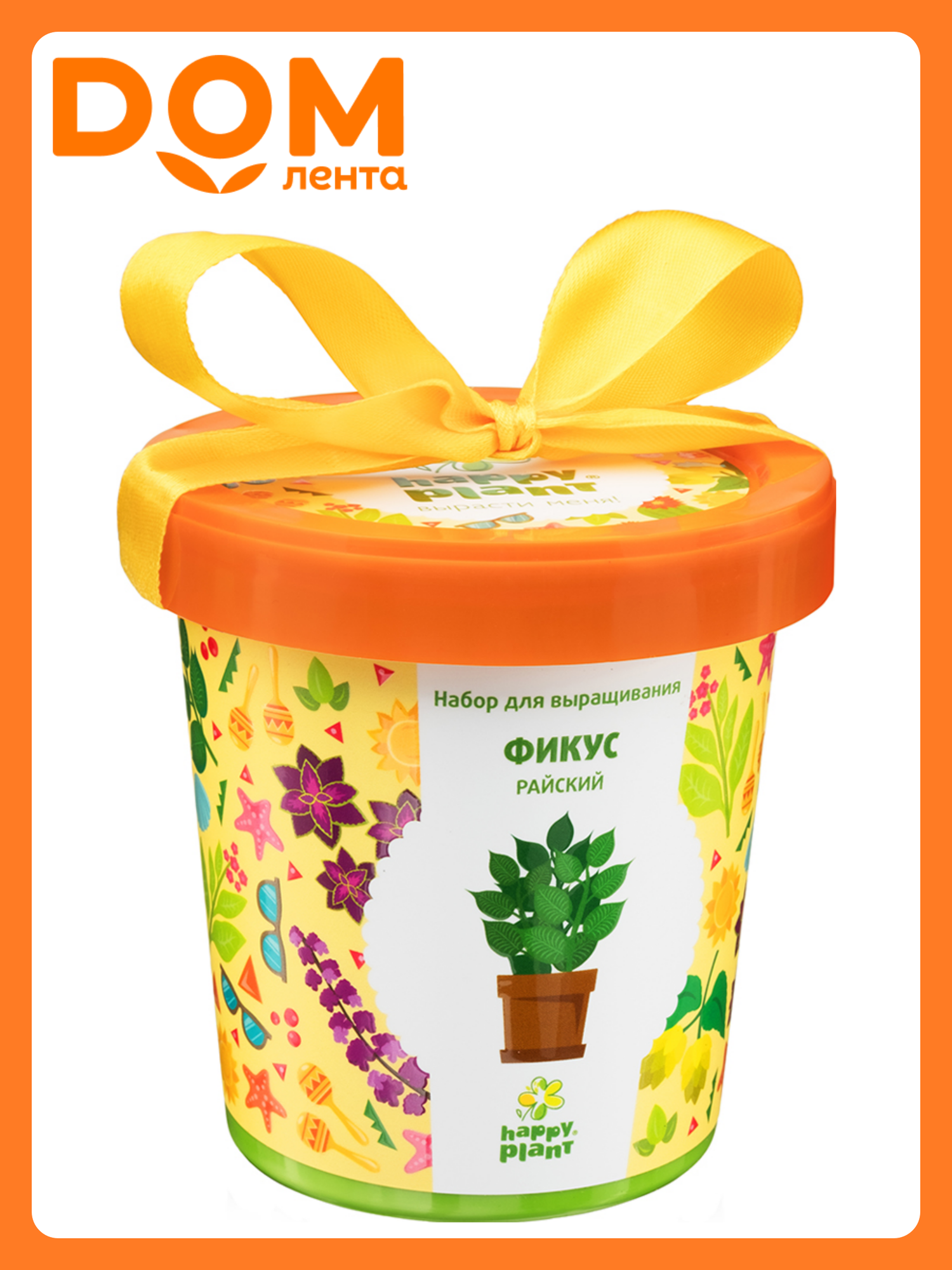 Набор для выращивания Happy Plant "Фикус Райский", ботаника, выращивание растений, интерес к наукам