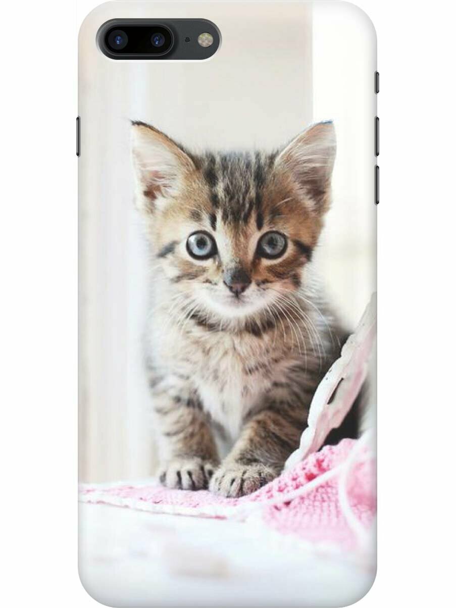 Силиконовый чехол на Apple iPhone 8 Plus / 7 Plus / Эпл Айфон 7 Плюс / 8 Плюс с рисунком "Милый котенок"