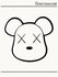 Термонаклейка для одежды и аксессуаров DTF-печать bearbrick рисунок
