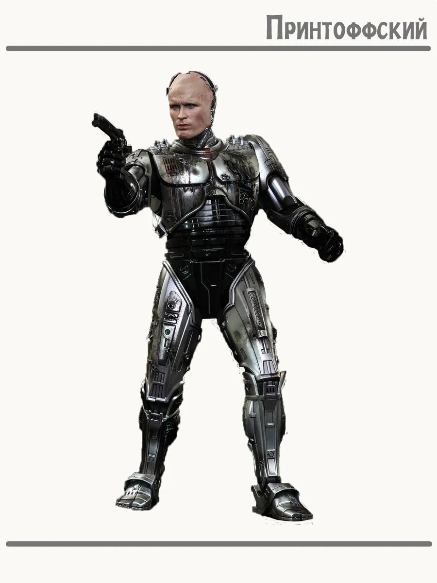 Термонаклейка для одежды и аксессуаров DTF-печать robocop робокоп фильм