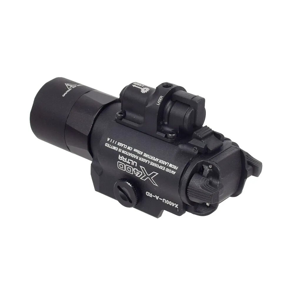 Ручной (универсальный) Тактический фонарь SureFire X400 Ultra 500 Лм Красный, Холодный белый CR123A Черный — фото 1