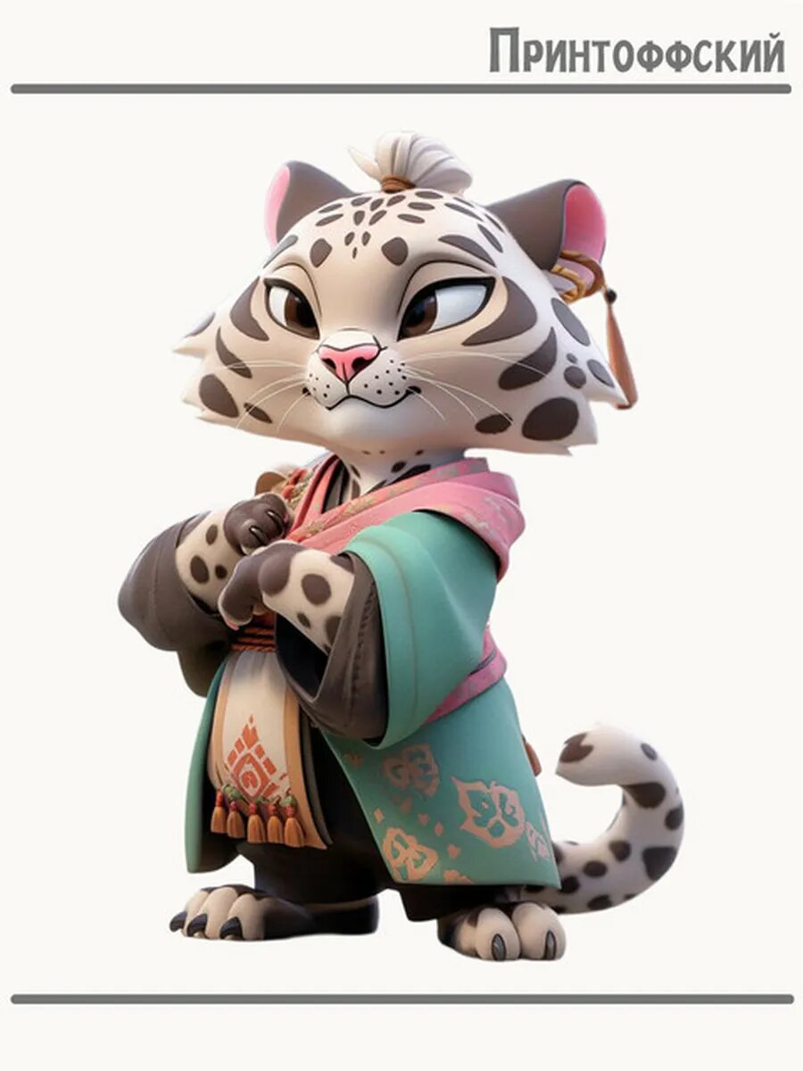 Термонаклейка для одежды и аксессуаров DTF-печать кунг-фу панда kung fu panda персонаж