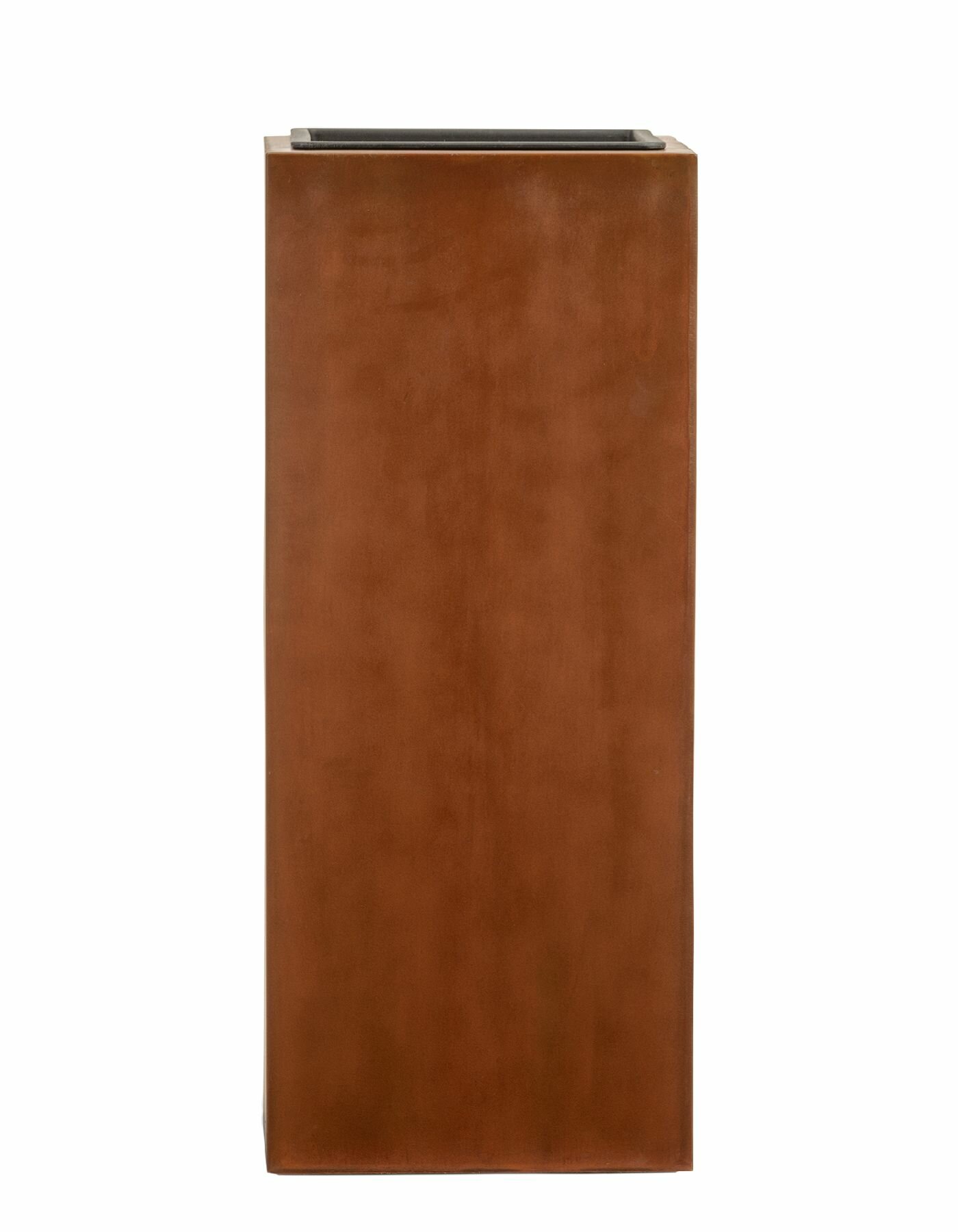 Кашпо TREEZ Effectory Corten Steel Высокий куб Кортеновская сталь Бархатистая окись D30х30 H72