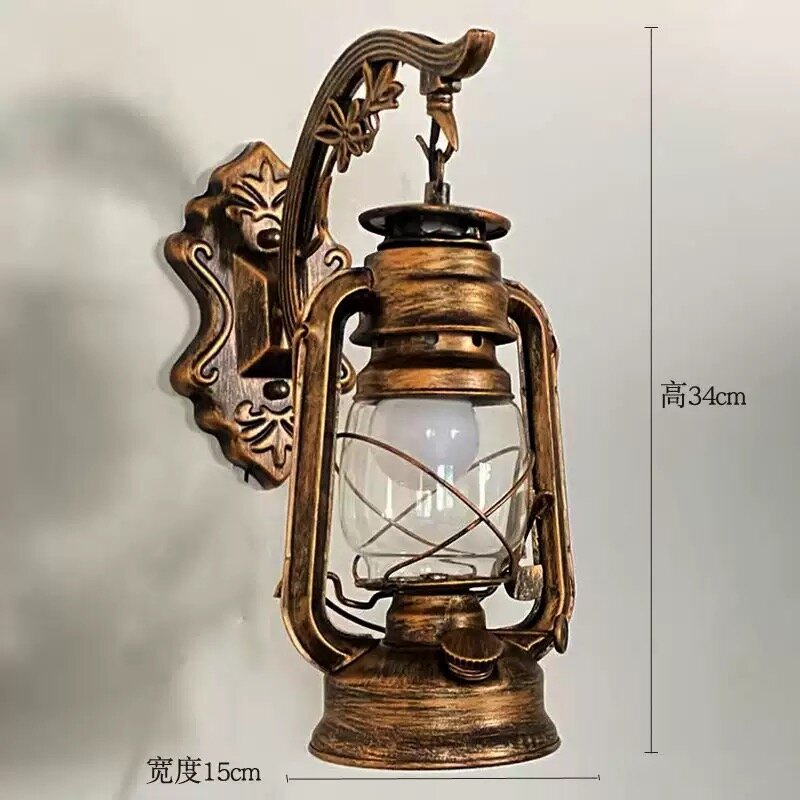 Винтажный светодиодный настенный светильник сарайный фонарь ретро керосиновый европейский антикварный St
