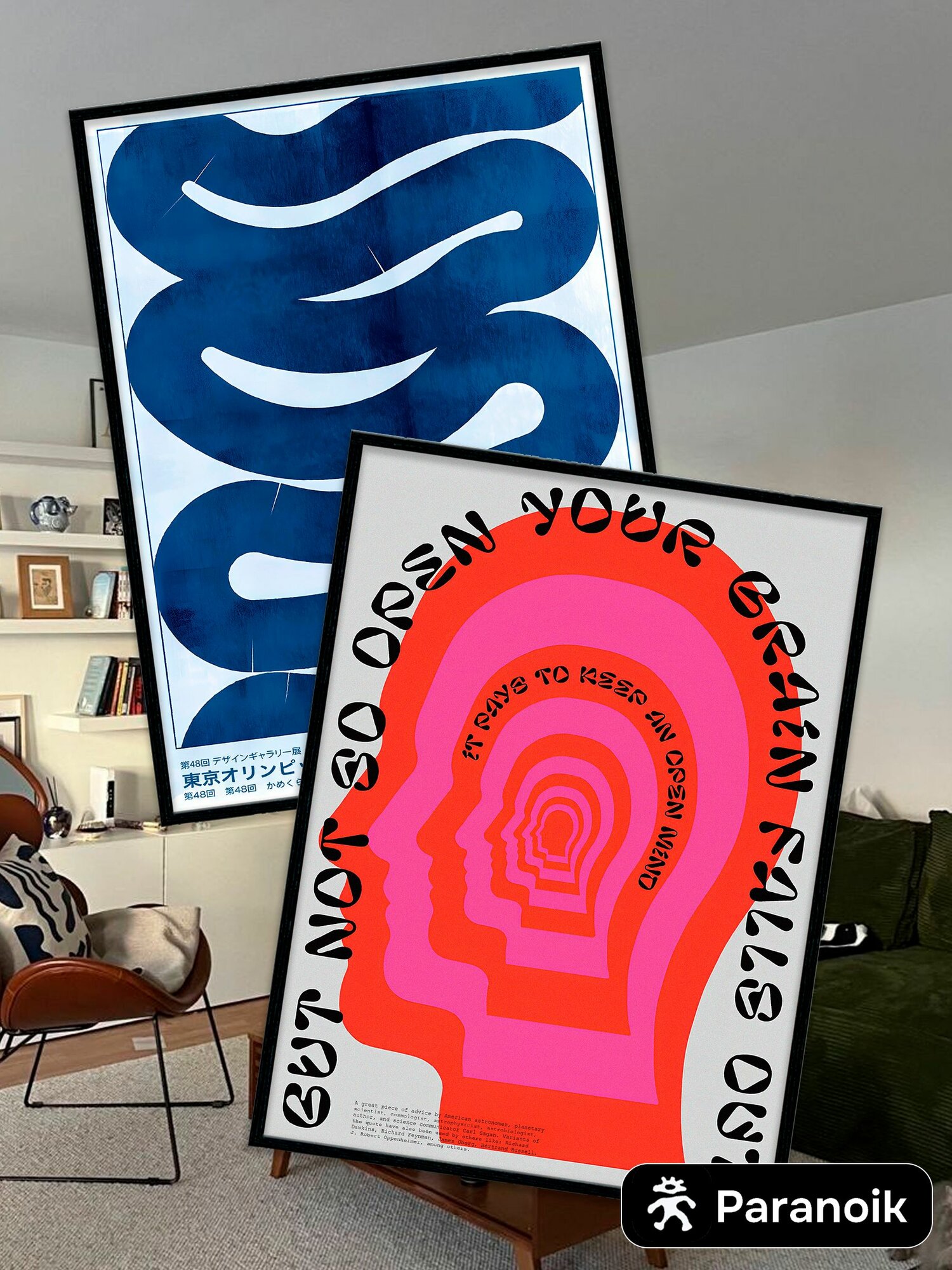 Набор постеров "Open mind x Waves", 30x40 см, 2 штуки