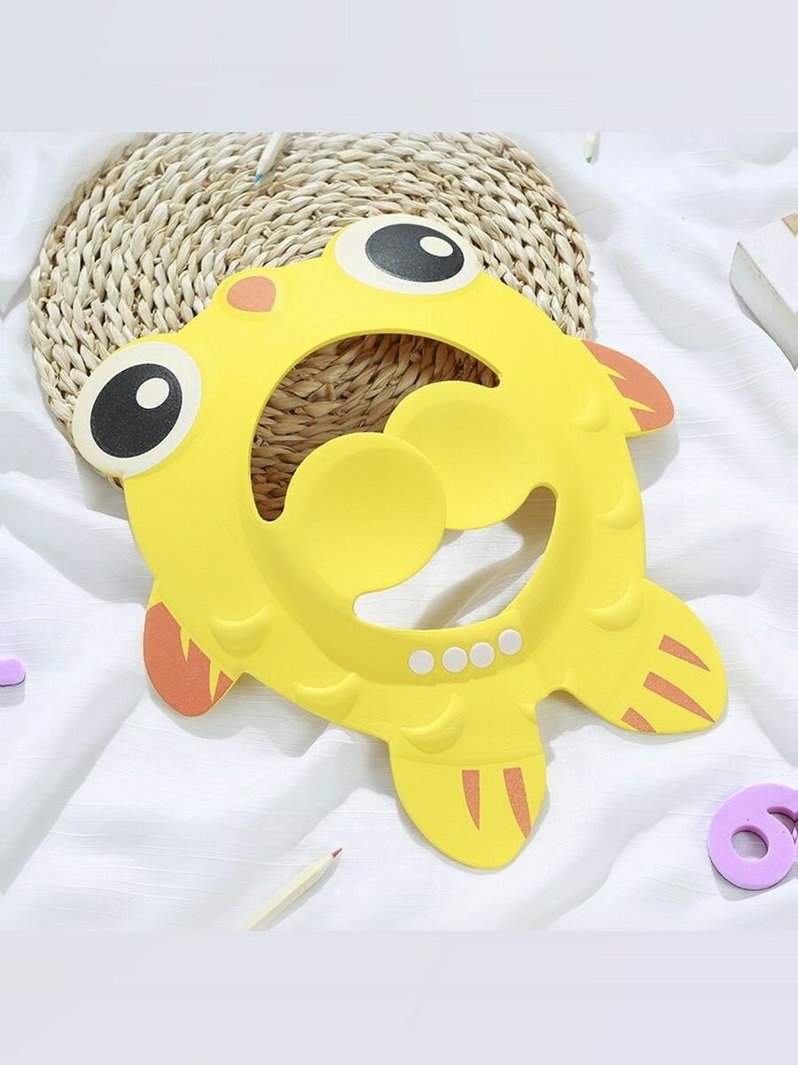 Детский козырек для мытья головы Baby Swimmer для купания — защищает лицо и ушки от воды, удобный мягкий, до 53 см