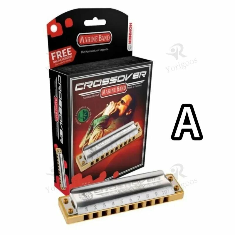 Hohner Marine Band Crossover MBC 10-дырочная блюзовая гармоника для начинающих и исполнителей-A