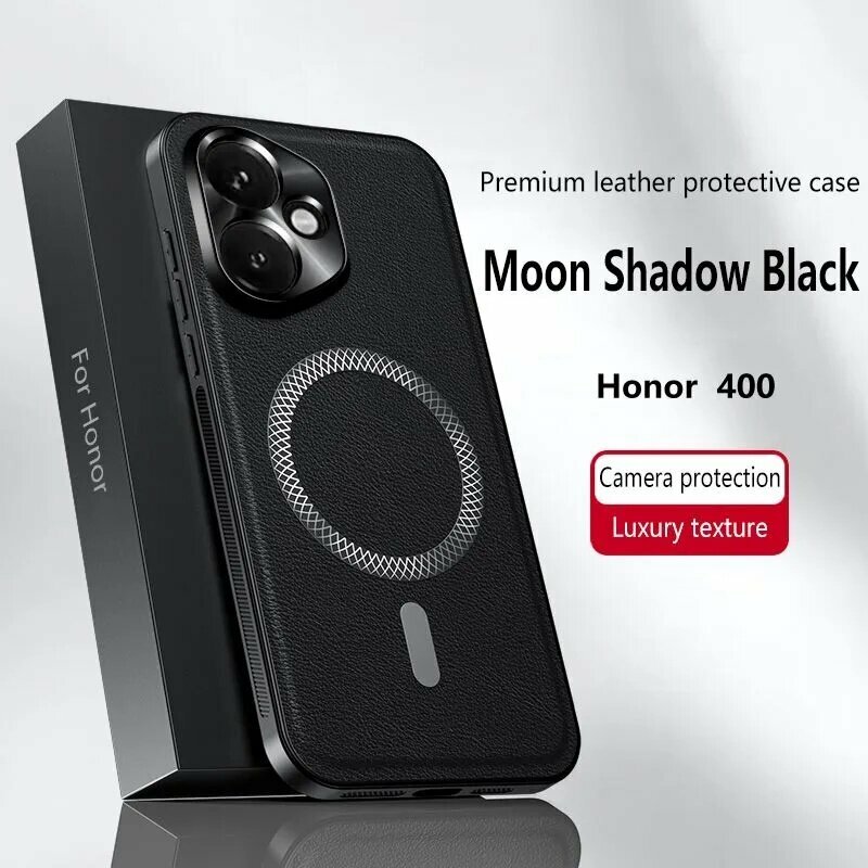 Роскошная кожа Magsafe чехол для Honor 400 (Хонор 400)