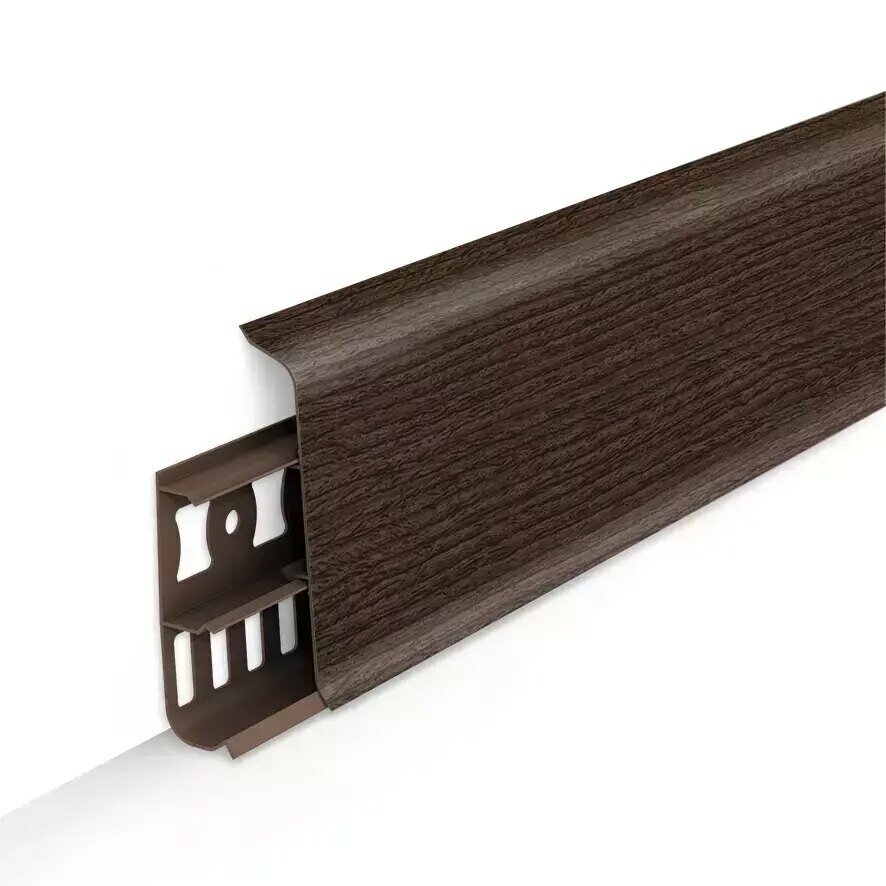 Пластиковый плинтус Идеал Деконика 70 мм Венге 301, 1 шт.