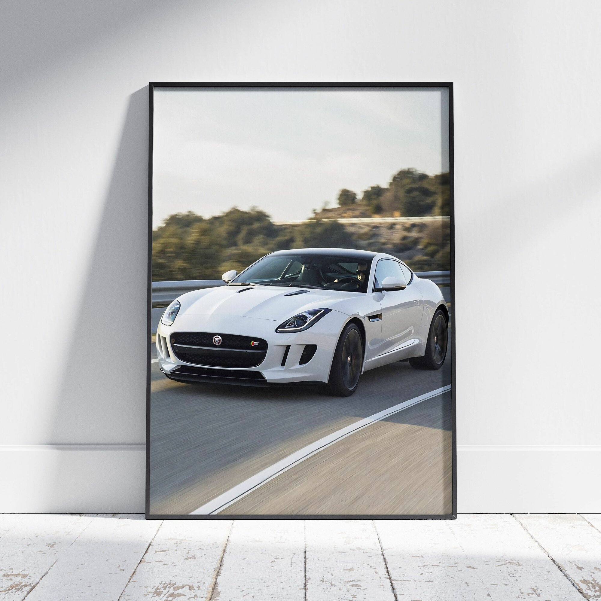 Плакат на стену для интерьера Спорткар (Jaguar F Type 6) - Постер по спортивным гоночным машинам автомобилям формата А4 (21x30 см)