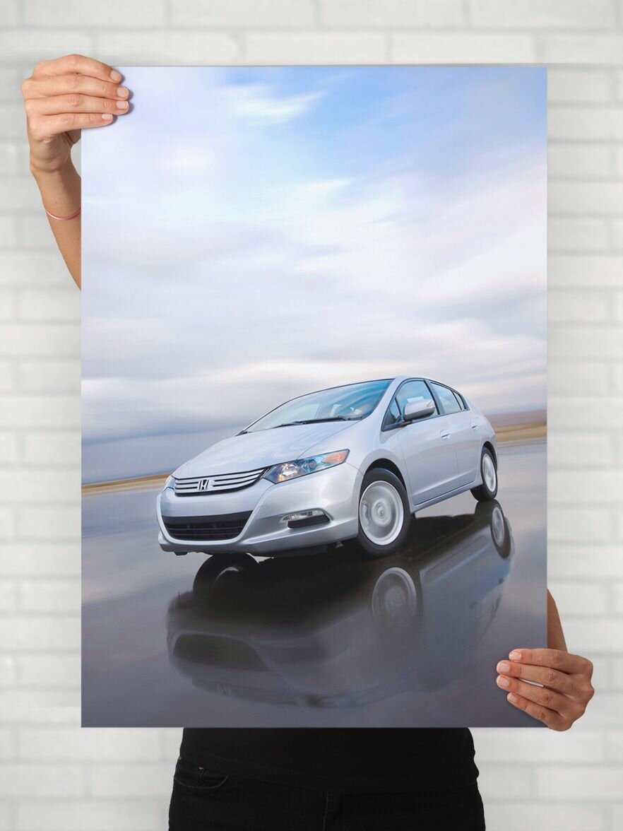 Плакат на стену для интерьера Авто и Мото (Хонда Инсайт - Honda Insight) - Постер по транспорту формата A1 (61x84 см)