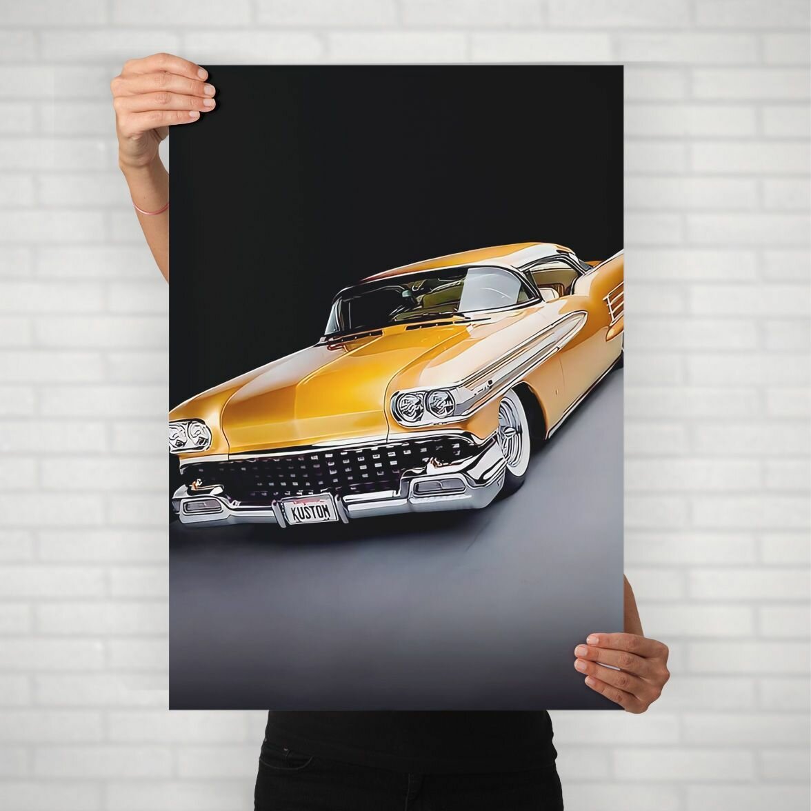 Плакат на стену для интерьера Культовые машины (Oldsmobile Super 88 10) - Постер по легендарным и классическим ретро автомобилям формата А2 (42x60 см)