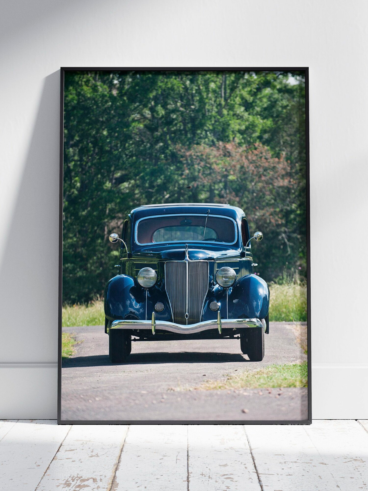 Плакат на стену для интерьера Легенды Авто (Форд Делюкс - Ford Deluxe) - Постер по машине формата A3 (30x42 см)