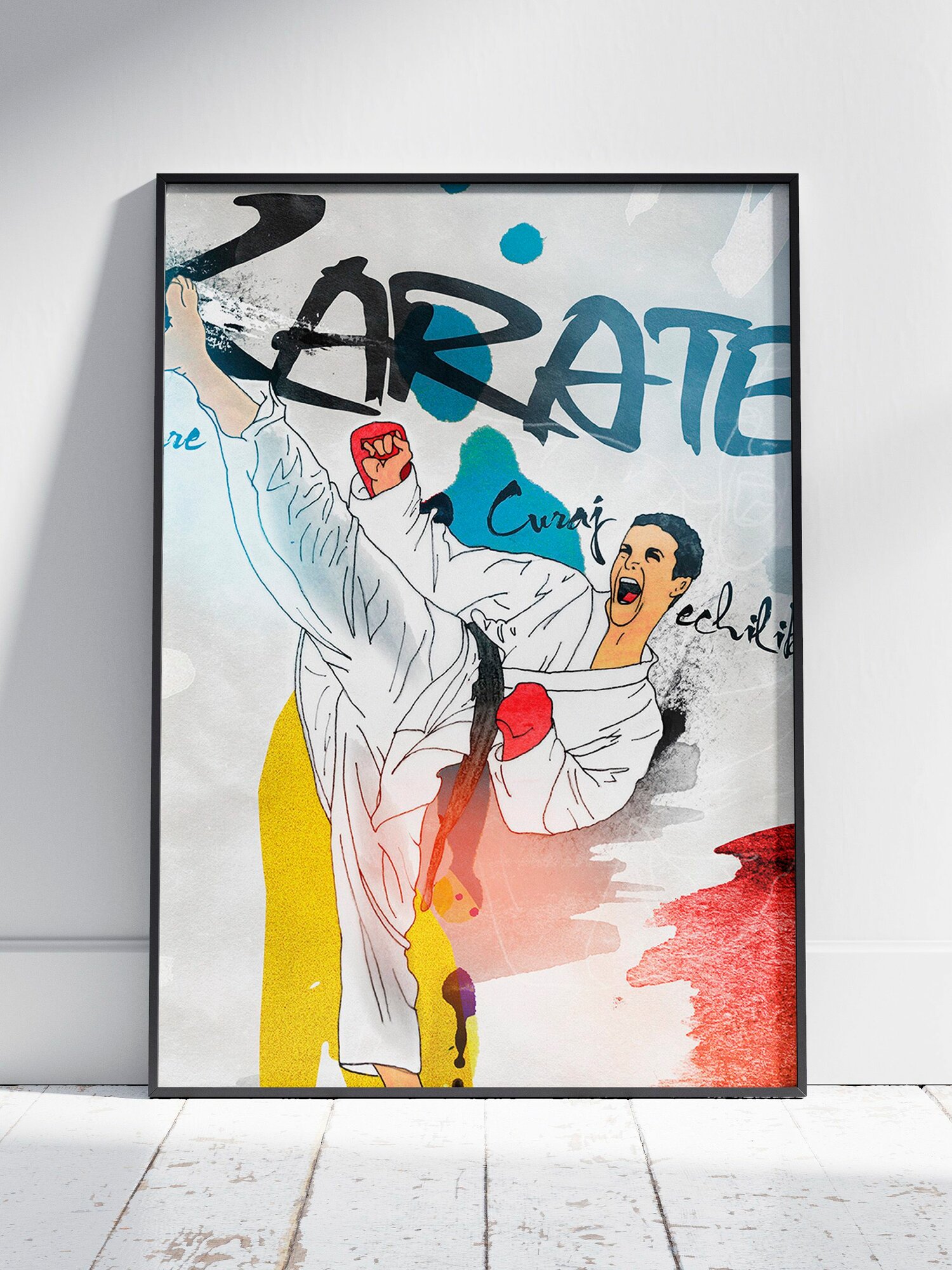 Плакат на стену для интерьера Спорт (Карате - Karate 5) - Постер по спорту и физической активности формата A4 (21x30 см)