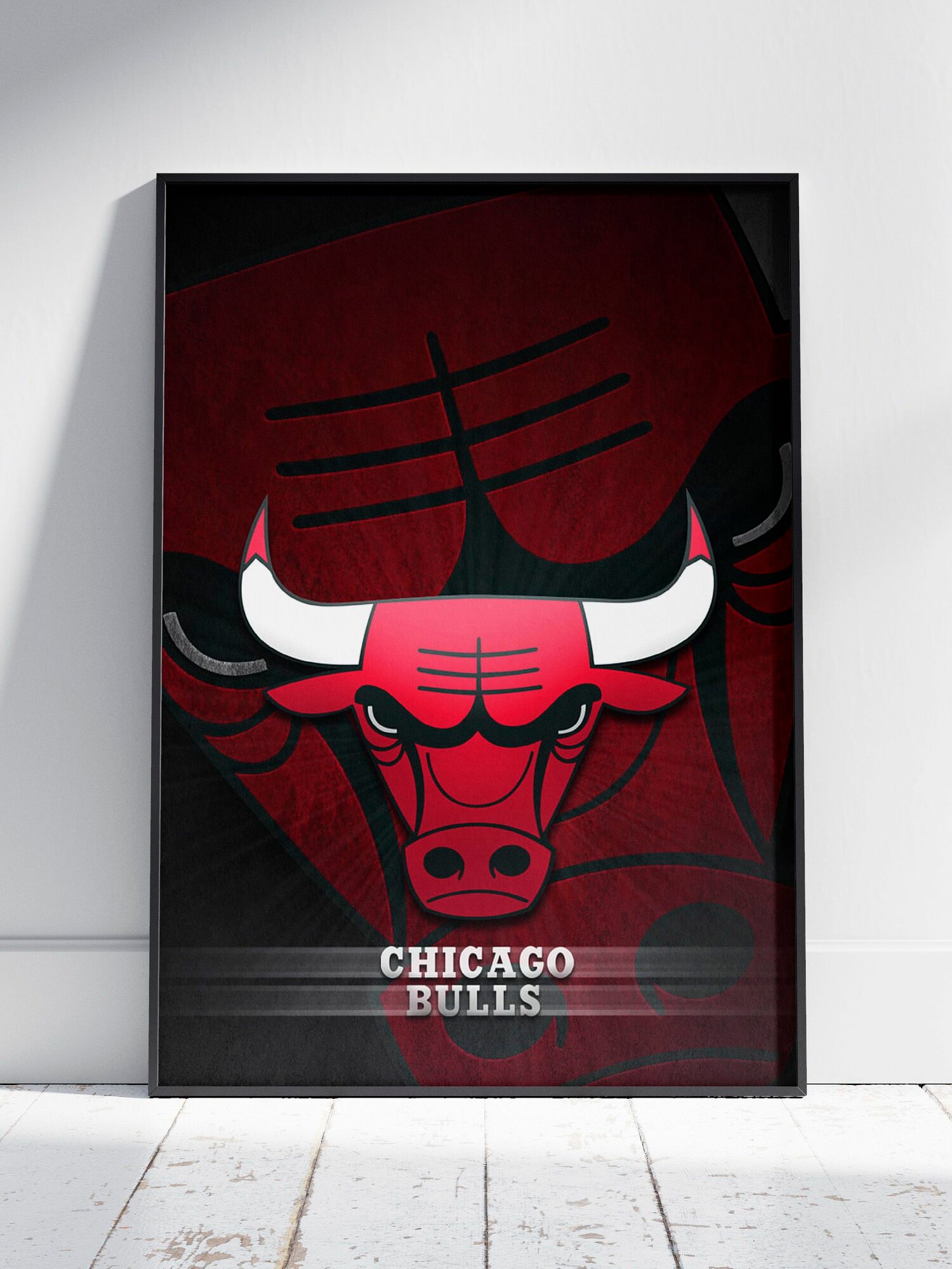 Плакат на стену для интерьера Команды Баскетбол (Чикаго Буллз - Chicago Bulls 6) - Постер по спорту и физической активности формата A4 (21x30 см)