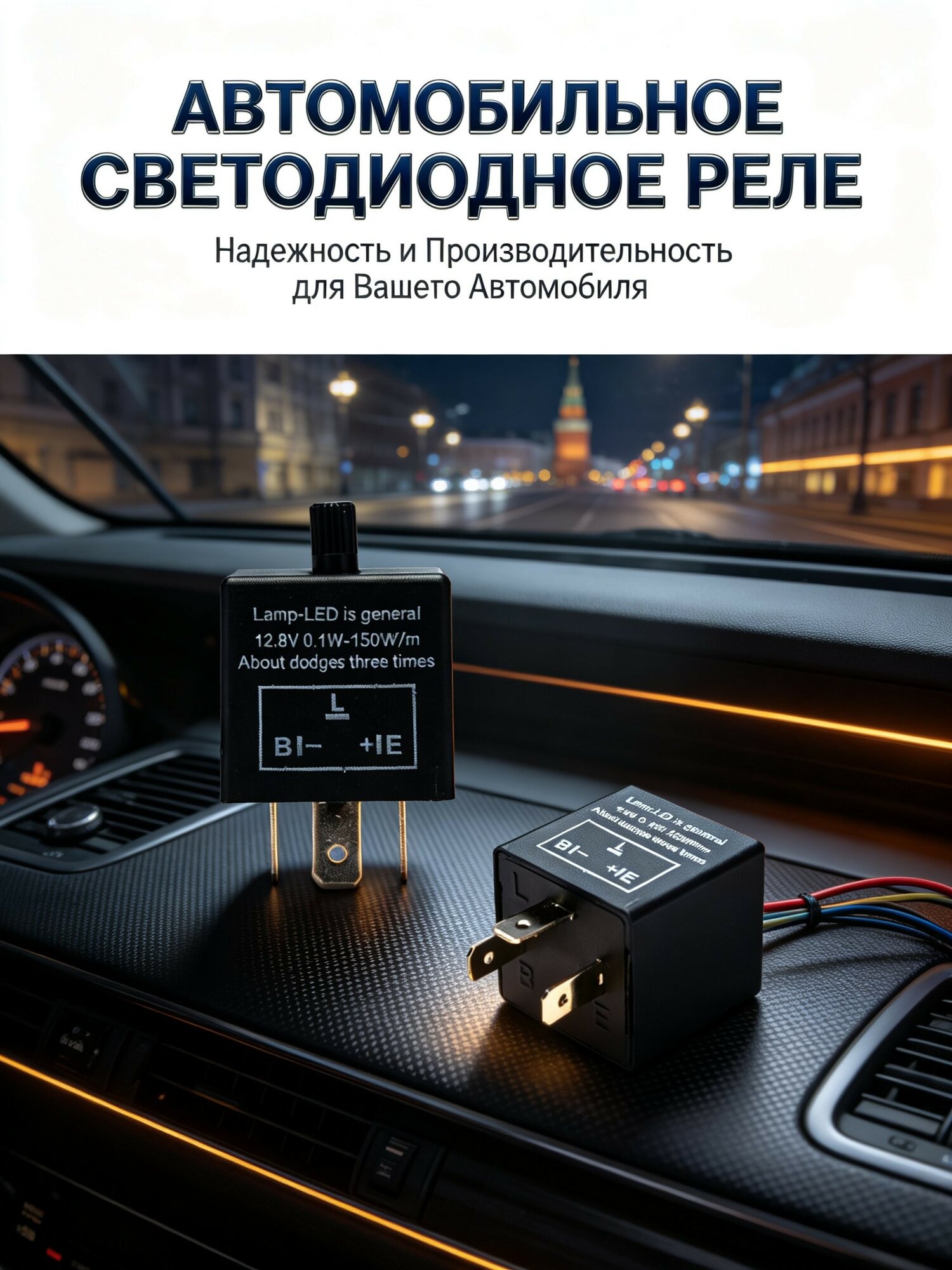 Автомобильное светодиодное реле 12 В, 3-контактный регулируемый электронный мигающий модуль для указателей поворота универсальный водонепроницаемый