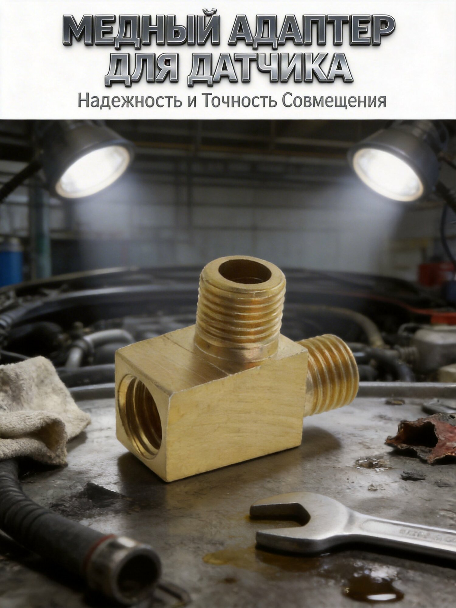 Т-образный распределитель M10x1, угловой адаптер для подключения датчика давления масла и установки индикатора на стандартный выключатель