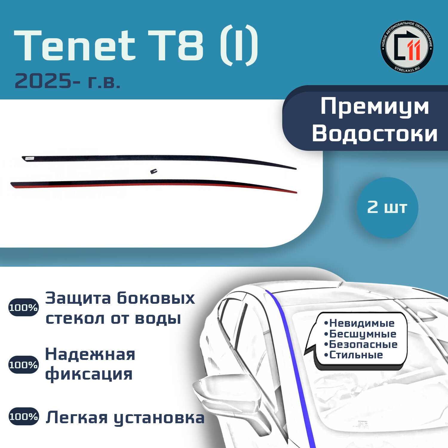 TENET T8 2025- (I) - Премиум водостоки лобового стекла